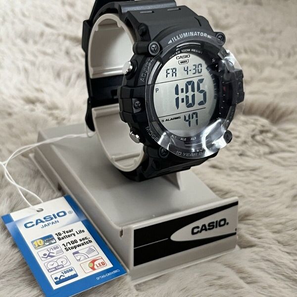 Casio Watch Digital World Time Illuminator Black AE-1500WH-1A ...