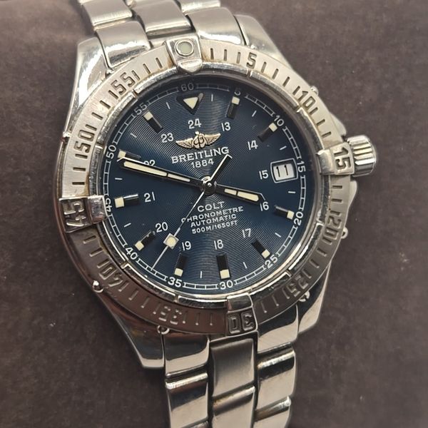 Breitling Colt Ocean Blue Dial Men's Watch Ref. A17350 Stainless Steel ...