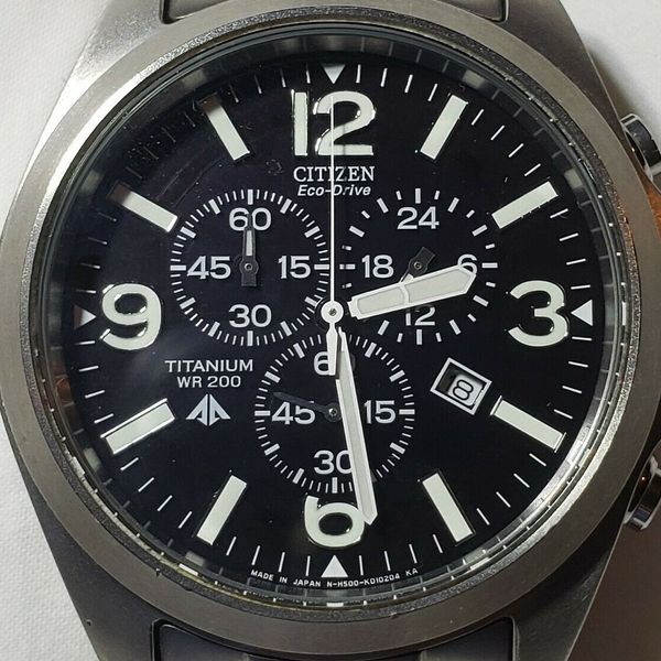 Men's SOLAR TITANIUM CHRONOGRAPH Watch CITIZEN Eco-Drive H500-K006902 ...