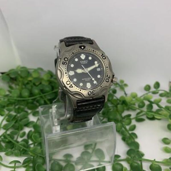 CASIO DIVER MD-708 Titanium Water Resistant 20bar Round B9498 ...