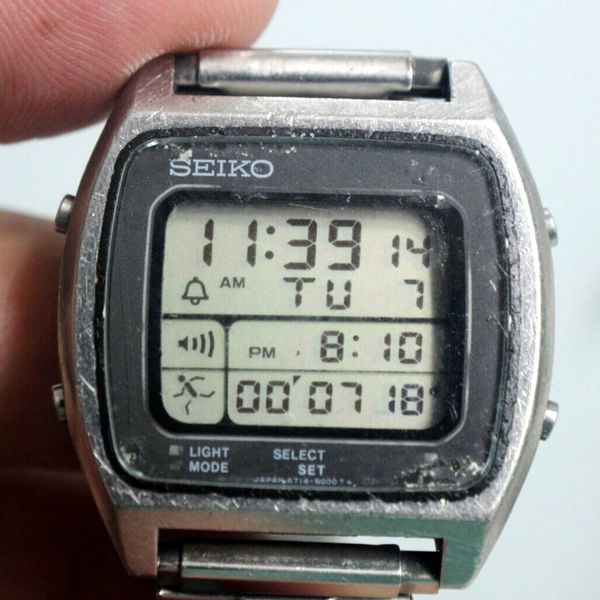 Vintage SEIKO "Running Man" Digital Men's Watch A714-5000 | WatchCharts ...