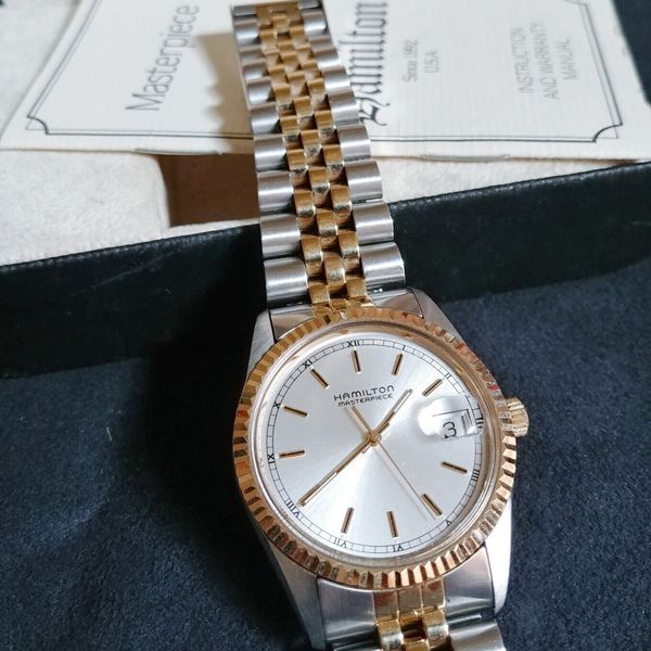 Hamilton "Masterpiece" watch with case and warranty card | WatchCharts ...