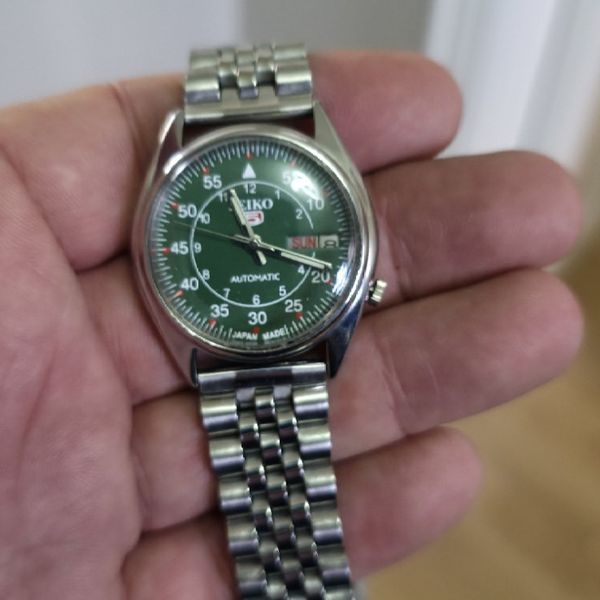 Seiko 5 Sports Green Military Dial Men's Watch - 7009 Restored Original ...
