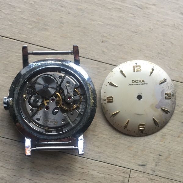 Doxa Mens Vintage Watch Movement, Dial & Mid Case Parts | WatchCharts ...
