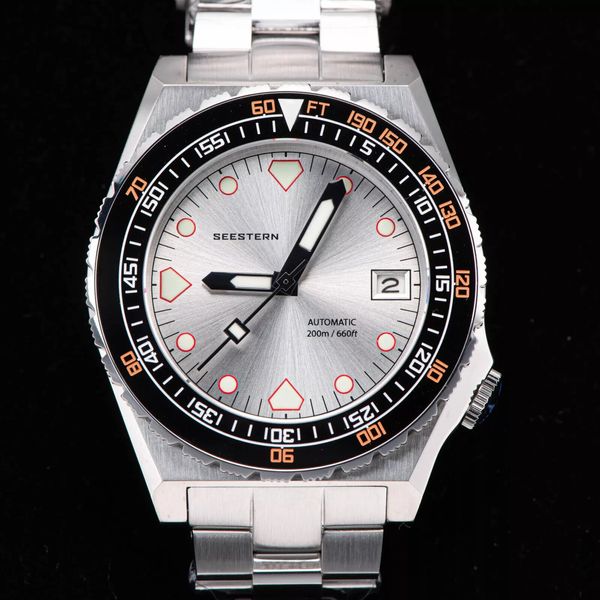 Seestern V3 S407-600T.S Genuine Ceramic Bezel 200m DIVER'S Sport Watch ...
