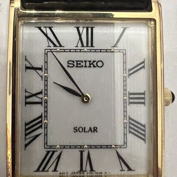 Seiko Tank Solar White Men's Watch - SUP880 | WatchCharts Marketplace