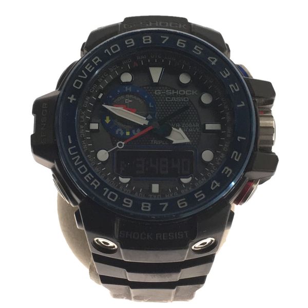 [Used] CASIO Solar Watch/Digi-Ana/Rubber/Black/SS/GWN-1000B/Casio ...