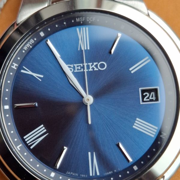 SEIKO SELECTION SBTM283 Made in Japan Blue Dial Solar Radio Clock Men's ...
