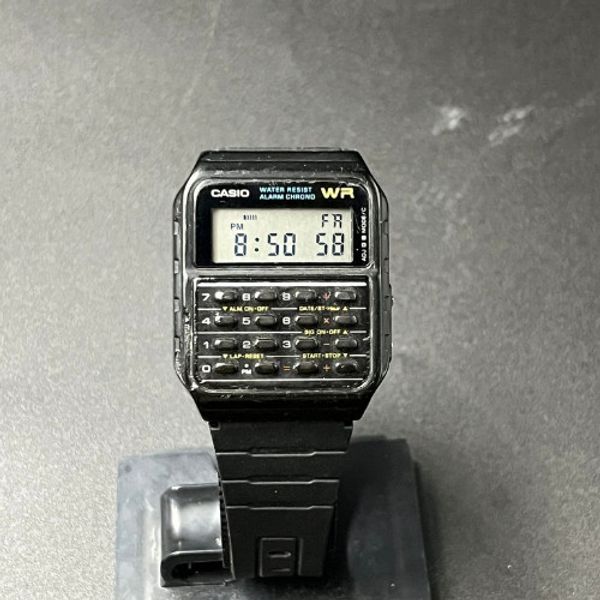 Vintage Casio Calculator 437CA-53W Quartz Japan Made Leather Rubber All ...