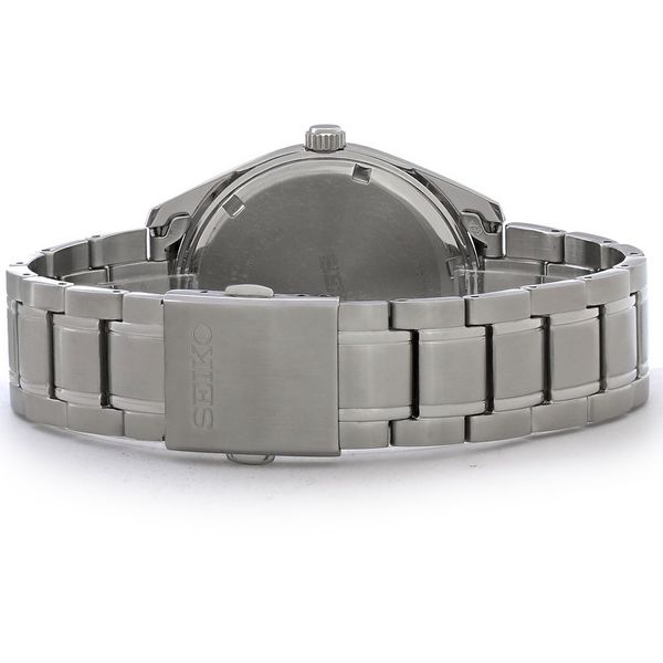 Seiko Essentials Men's Stainless Steel Blue Dial Quartz Watch SUR309 ...