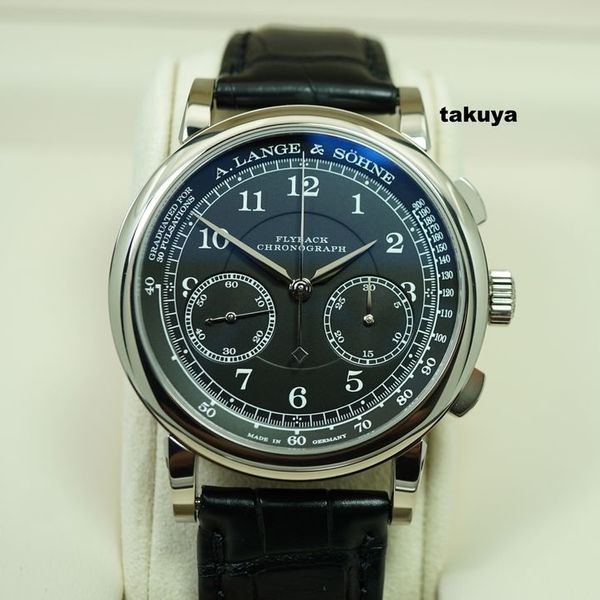 FSOT:NEW MODEL A. Lange & Sohne 1815 FLYBACK CHRONO 18K WG BLACK DIAL ...