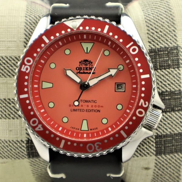 Orient Diver Men Automatic 21J Day & Date Rotating Bezel Wristwatch ...