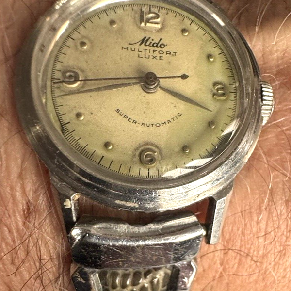 Mido Multifort Luxe Super Automatic SS Vintage Watch WORKS VERY RARE ...