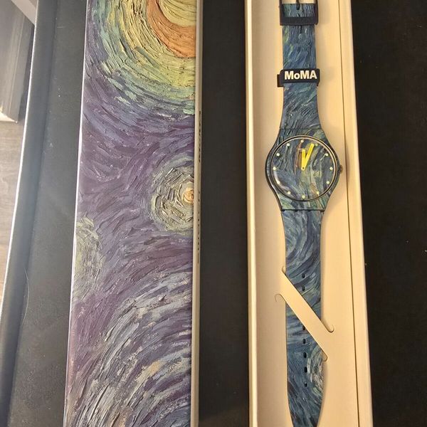 Swatch x MoMA Starry Night Vincent Van Gogh watch Slightly Used ...