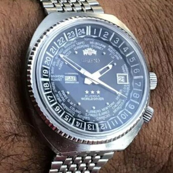 VINTAGE ORIENT WORLD DIVER AUTOMATIC ( GOOD WORKING) VERY RARE ...