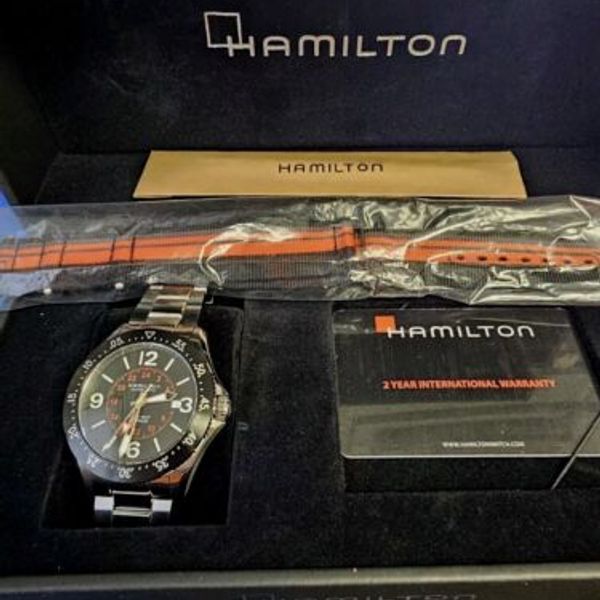 Hamilton Khaki Aviation Pilot Automatic Men's Black Watch - H76755131 ...