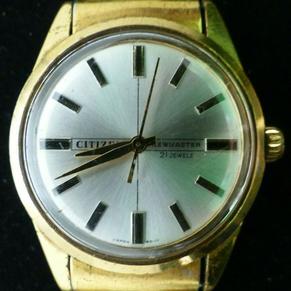 VINTAGE CITIZEN NEWMASTER 21 JEWELS GOLD FILLED WIND-UP MEN WATCH ...