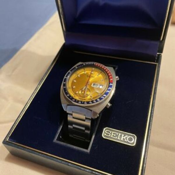 Seiko Chronograph yellow face watch 6139-6005 | WatchCharts