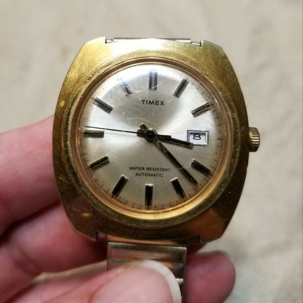 Vintage Viscount Timex 46760 03274 Men's Gold Tone Wrist Watch ...