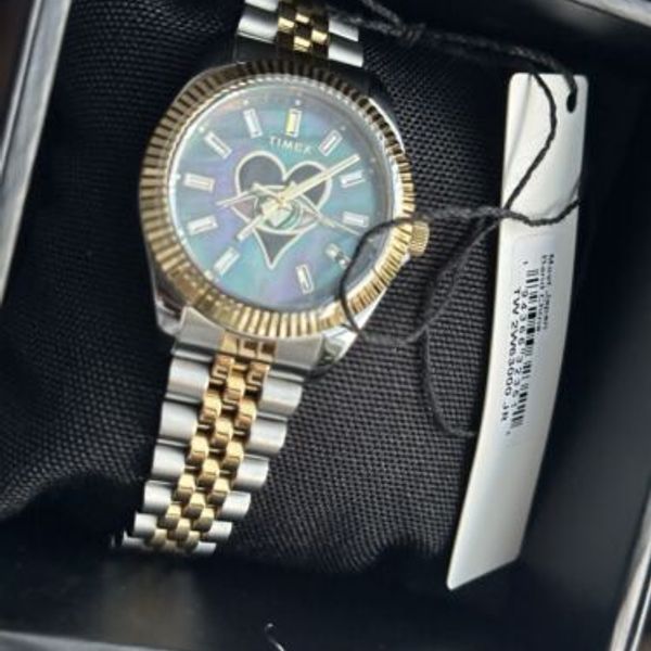 Timex X Jacquie Aiche Mother Of Pearl Dial Eye Heart Watch 36mm LIMITED ...