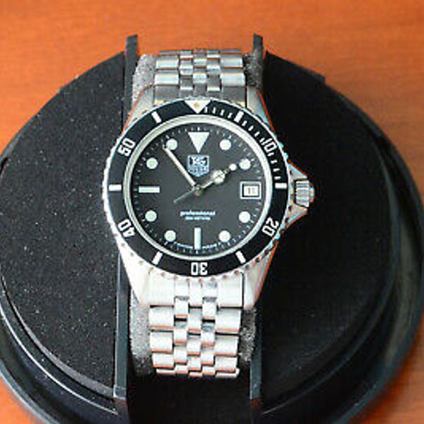 Tag Heuer 1000 Professional Diver 980.013B Black Dial and Bezel Men's ...