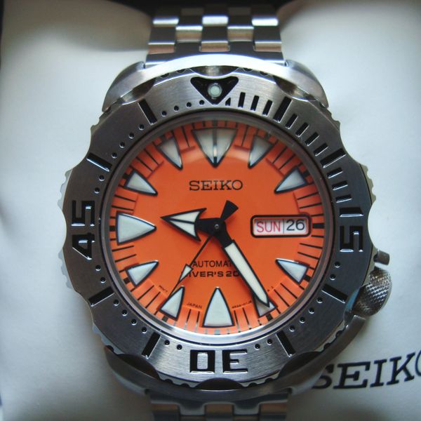 SOLD: Seiko SRP309 Orange Monster 2nd Generation w/ Strapcode Engineer ...