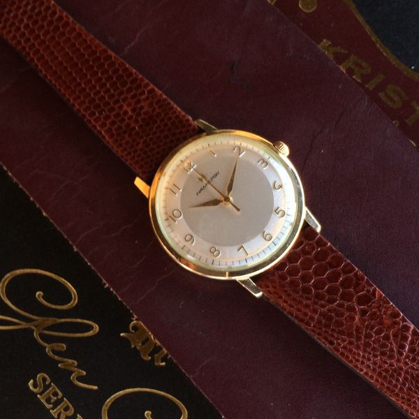 FSOT HAMILTON Boatswain 10k RGP Gold Manual Wind Watch Vintage NOS ...