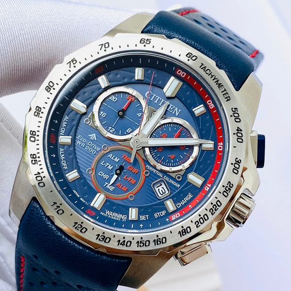 Citizen Promaster MX Chronograph Dual Time Blue Dial and Blue Strap ...