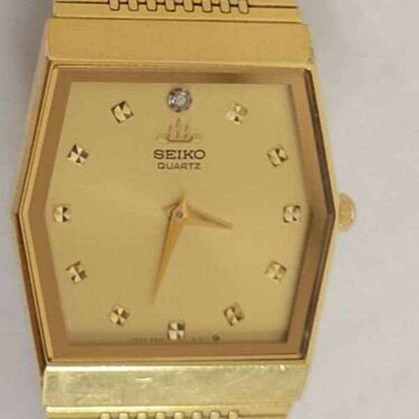 Rare Vintage Mens Seiko (6530-5620) Gold Tone Dress Watch. Runs | WatchCharts Marketplace
