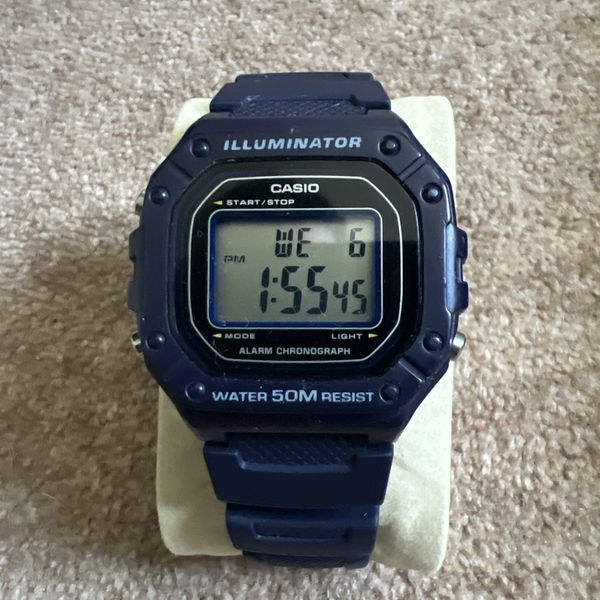 Casio W-218H-2AV Blue ILLUMINATOR Digital Watch (new Battery ...