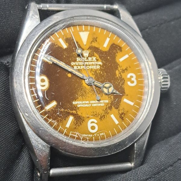 Vintage Rolex Explorer 1016 Mens Tropical Dial Running 26j Automatic ...