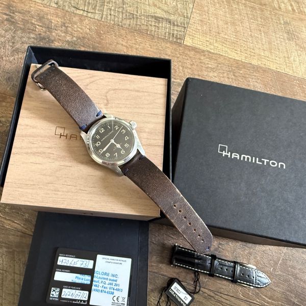 HAMILTON Khaki Field Murph 42mm Automatic Black Dial Men's Watch ...