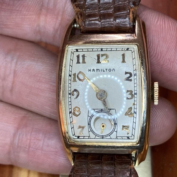Vintage Hamilton 10k Gold Filled Mens Mechanical 980 Wrist Watch Parts ...