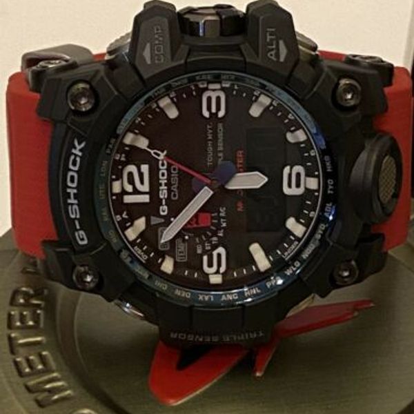 Casio G-Shock GWG-1000RD-4 Rescue Red Mudmaster Tough Solar Multi Band ...