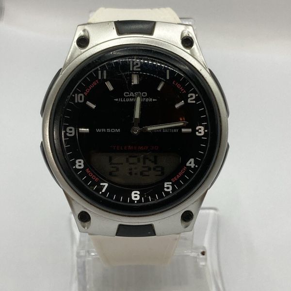 VINTAGE CASIO AW-80 2747 ILLUMINATOR DUAL DISPLAY WATCH - TELEMEMO 30 ...