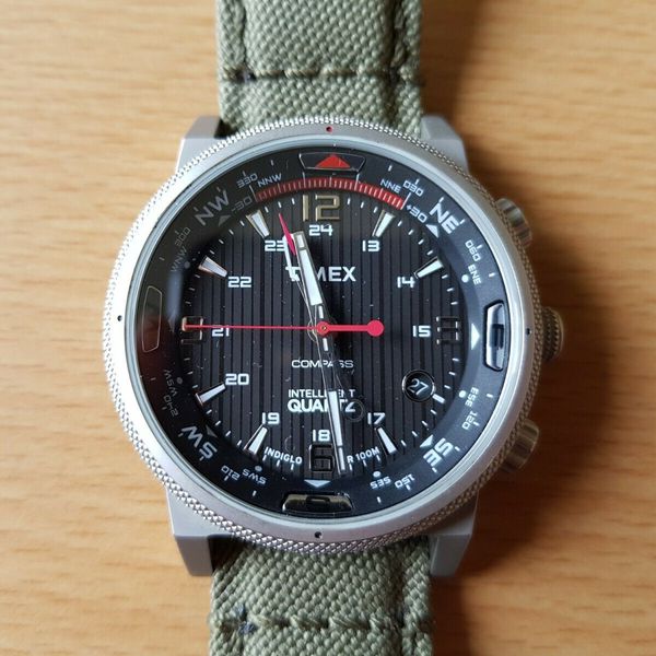 Timex Intelligent Quartz Compass Wristwatch Water WR100 Mens with box ...