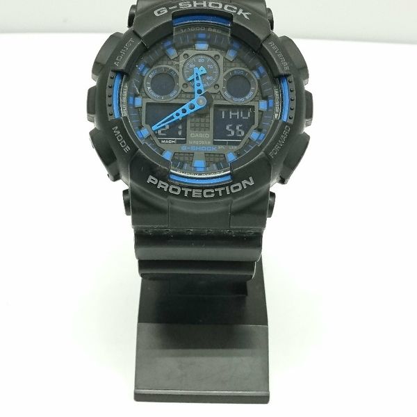 [Used] CASIO Quartz watch / Analog / Rubber / Black / GA-100 ...