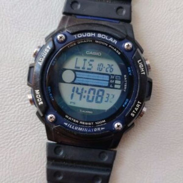 CASIO Tough Solar W-S210H Mens Watch Tide Graph Moon Phase Digital 5 ...