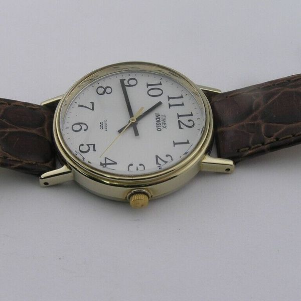 Vintage Timex Indiglo Quartz Watch White Dial Glo Works Running | WatchCharts Marketplace