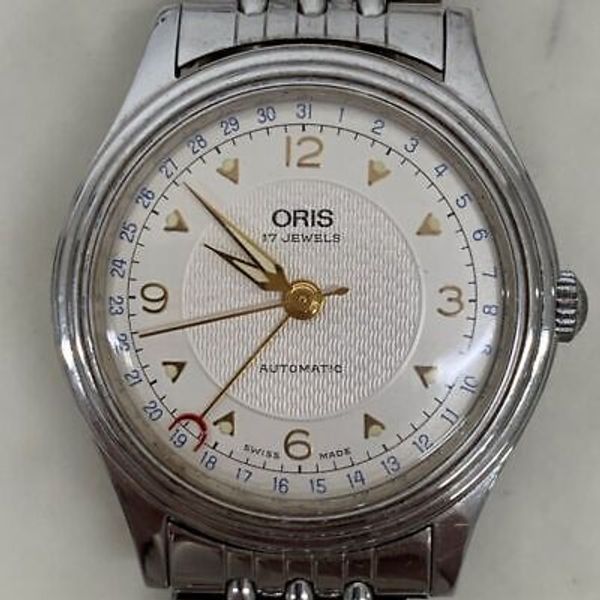 Junk Oris 7403-40 Pointer Date Automatic winding Analog Wristwatch ...