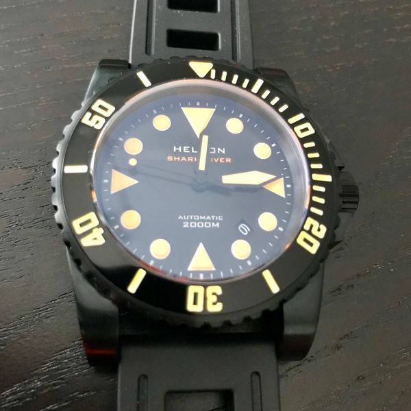 Helson Shark Diver - 45mm PVD/Orange | WatchCharts Marketplace