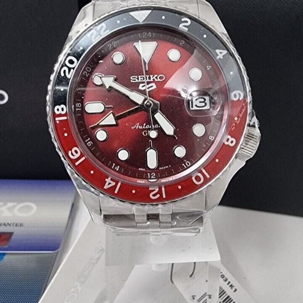 Seiko 5 Sport Automatic Gmt Red Dial Men's Watch SSK031K1 | WatchCharts ...