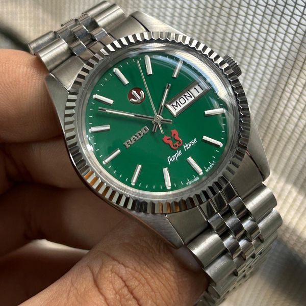 Rado Automatic Purple hourse Green Dial Swiss Menâ s watch ...