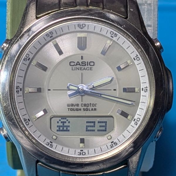 CASIO LINEAGE LCW-100T TITANIUM USED MODULE4319 WAVE CEPTOR TOUGH SOLAR ...