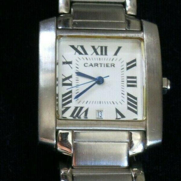 Vintage Cartier Paris 925 ARGENT Plaque OR G20M Women's Watch Stainless ...