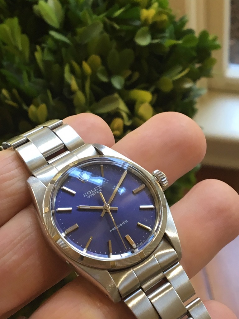 Rolex ref 6427 Blue dial Precision model | WatchCharts Marketplace