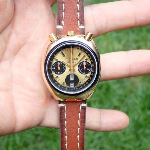 Citizen 8110 Automatic Flyback Chronograph Mens Watch BULLHEAD Gold ...