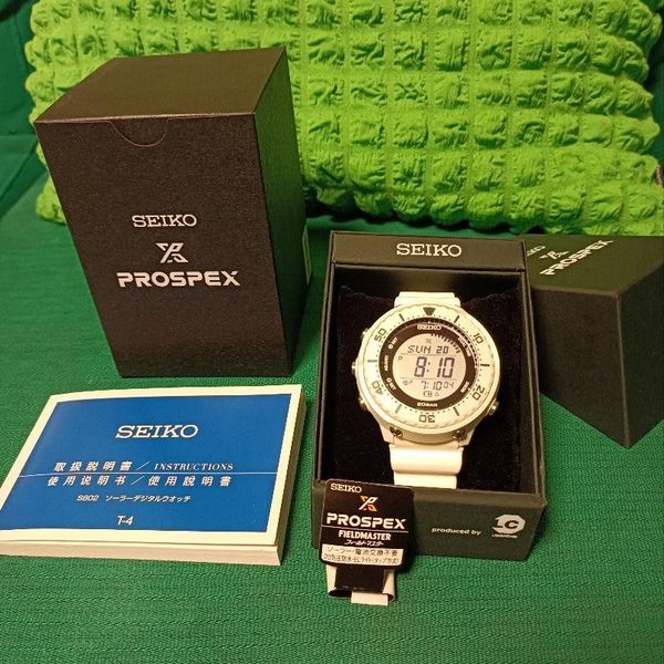 Seiko Prospex Fieldmaster Solar Watch White Dial with Box Japan Model ...
