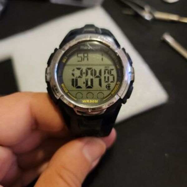 Marathon Timex Sports Watch WR50M Black Digital Silicone Band ...