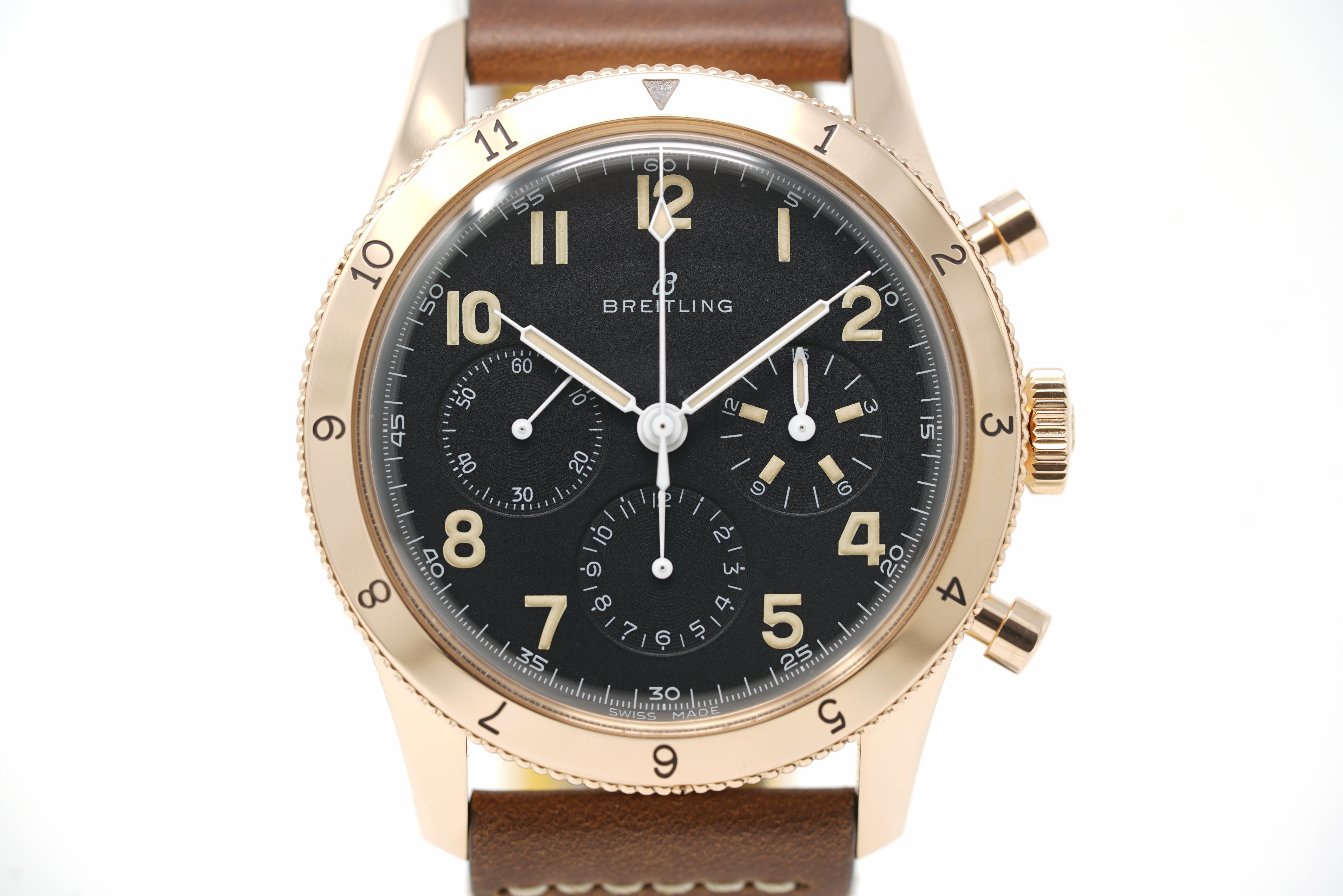 FS: Pre-Owned Breitling AVI 1953 Edition 18k Red Gold RB0920131B1X1 | WatchCharts Marketplace